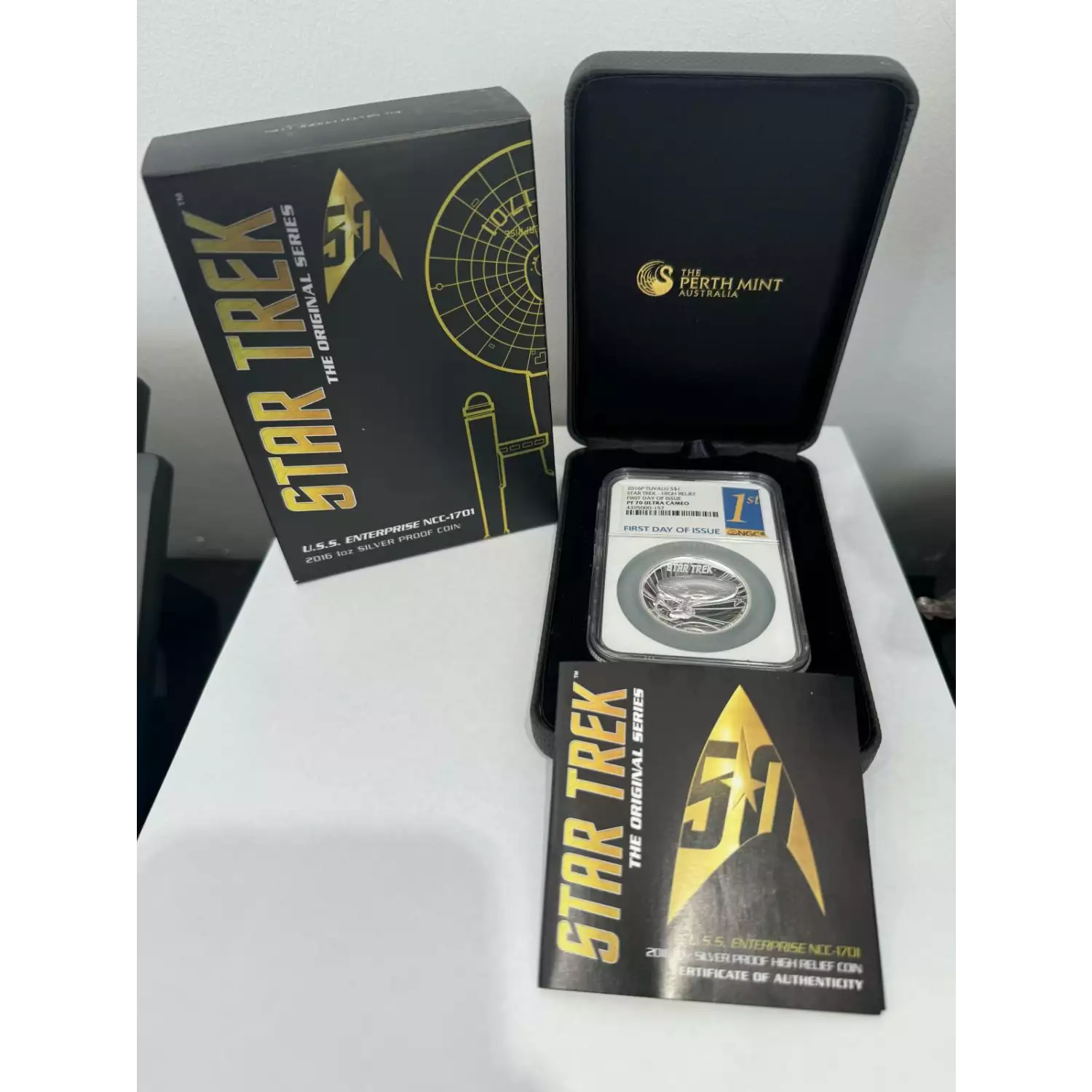 2016 Star Trek NGC PF-70 ULTRA CAMEO STAR TREK - HIGH RELIEF FIRST DAY ...