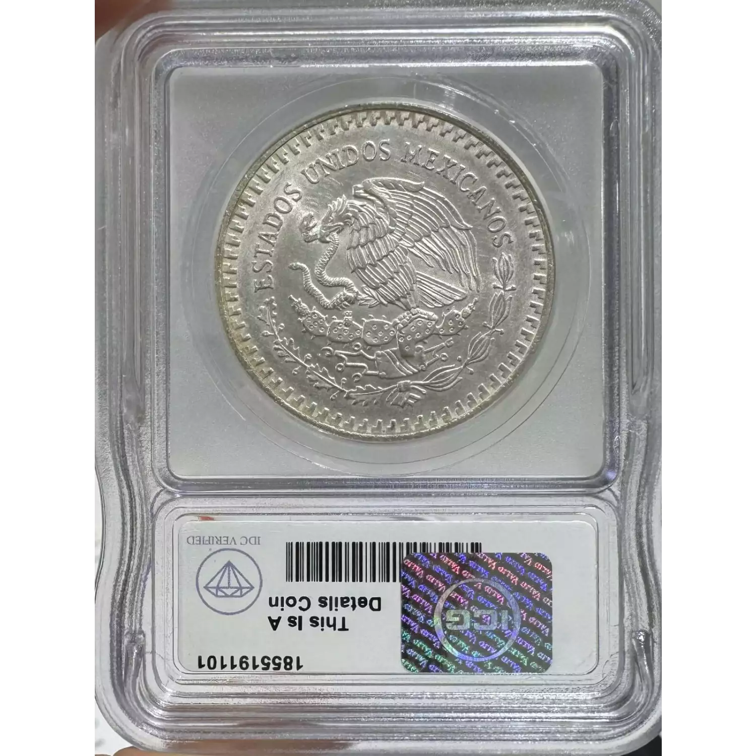 1991 Mexico 1 onza Silver Libertad ICG BU Quality Type 2 IDC Verified ...