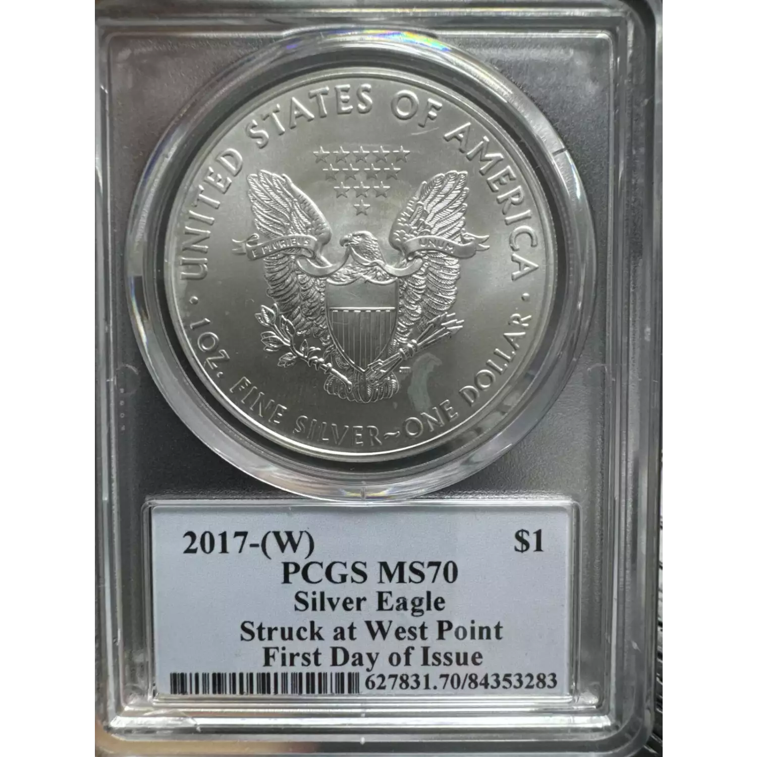 2017 American Silver Eagle PCGS MS-70 Silver Eagle FDI Struck WP Native ...