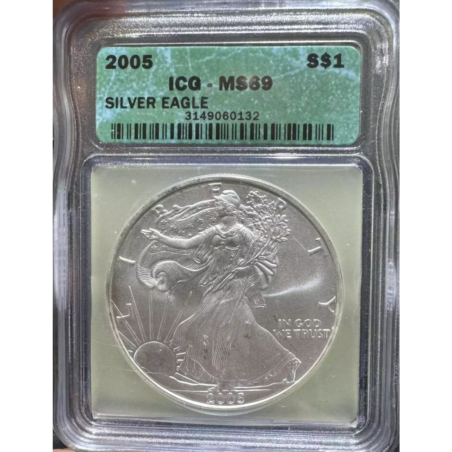 2005 American Silver Eagle ICG MS-69 - IDC COIN & BULLION